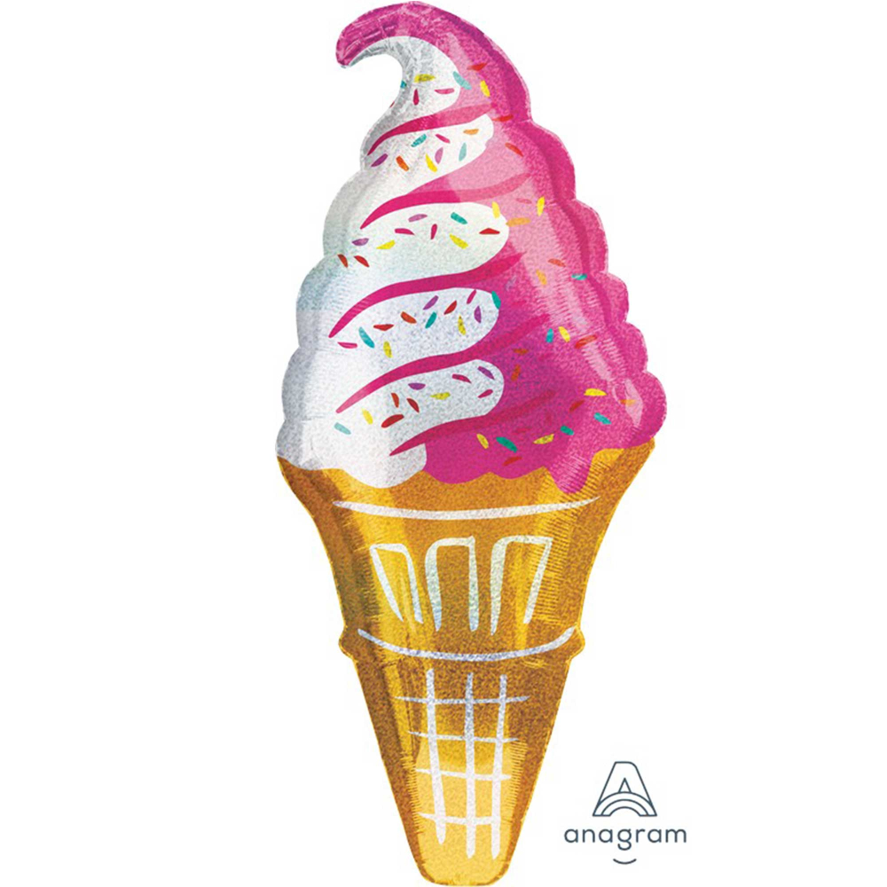 SuperShape Holographic Ice Cream Party Smiley Face P40 : Amscan Asia ... SuperShape Holographic Ice Cream Party Smiley Face P40 : Amscan Asia ...